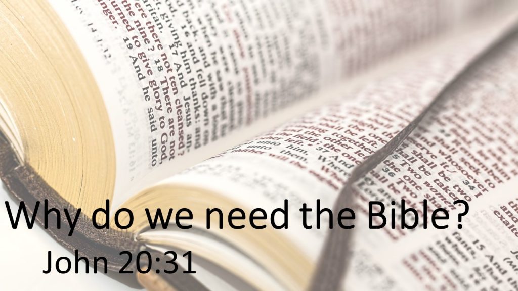 Why Do We Need the Bible? – Somerset Congregational Church